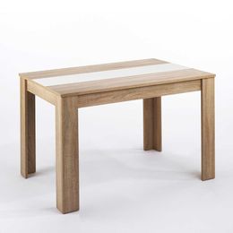 Pharao24.de Tisch mit Wechselplatte in Sonoma Eiche Holzoptik 140 cm breit