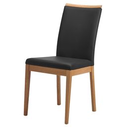 Pharao24.de Esszimmerstuhl Esstischstuhl aus Kunstleder und Wildeiche Massivholz (2er Set)