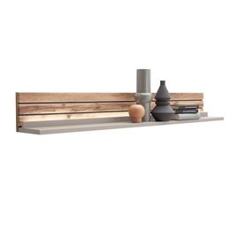 Pharao24.de Wandboard Wand Regal in Wildeichefarben und Grau