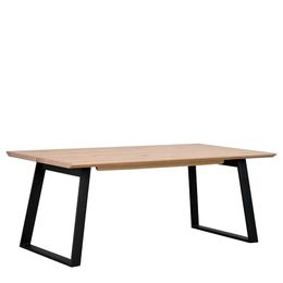 Pharao24.de Esstisch in Schwarz Holz White Wash