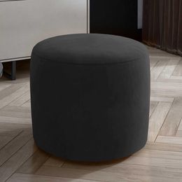 Pharao24.de Hocker Couchhocker aus Samt in runder Form