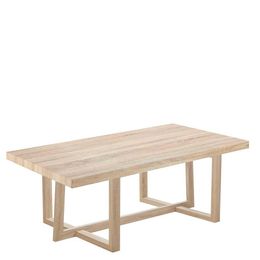 Pharao24.de Couchtisch Sofatisch in Holzoptik foliert mit B&uuml;gelgestell