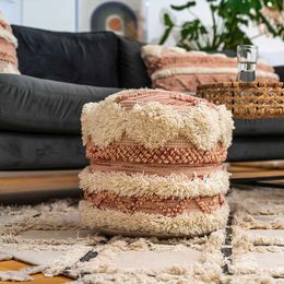 Pharao24.de Hocker in Altrosa Strukturstoff