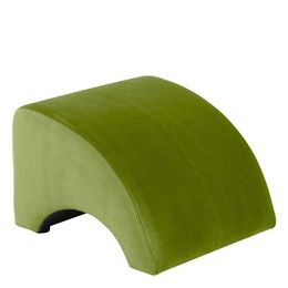 Pharao24.de Hocker Olivgr&uuml;n Samtvelours in modernem Design 54 cm tief