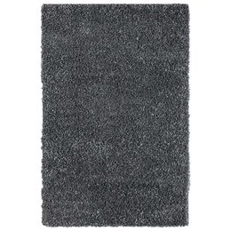 Pharao24.de Shaggy Teppich und L&auml;ufer aus Hochflor Dunkelgrau