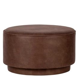 Pharao24.de Hocker in Braun Microfaser Retro Design