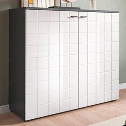 Pharao24.de Wohnzimmerkommode Schrank Dekor tiefgezogen 2 t&uuml;rig