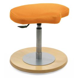 Pharao24.de Verstellbarer Kinderhocker Made in Germany Orange und Buchefarben