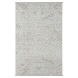 Pharao24.de Heller Muster Teppich in Cremefarben und Beige Kurzflor