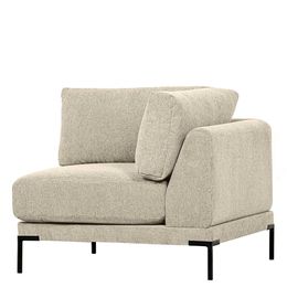 Pharao24.de Sofa Eckelement Modul in Beige Vierfu&szlig;gestell aus Metall