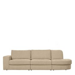 Pharao24.de Couch Webstoff Beige modern 298 cm breit Armlehne links