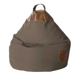 Pharao24.de Design-Sitzsack in Grau-Braun Made in Germany