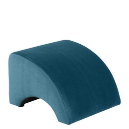 Pharao24.de Hocker Petrol Samtvelour in modernem Design 54 cm tief