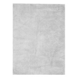 Pharao24.de Hochflor Teppich in Silberfarben modern