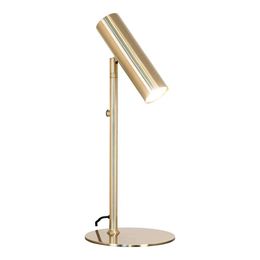 Pharao24.de Minimalismus Tischlampe in Messingfarben Stahl
