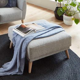 Pharao24.de Polsterhocker f&uuml;r Sofa in Grau Eiche gek&auml;lkt