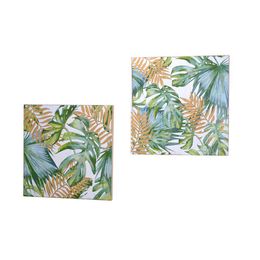 Pharao24.de Wandbild Set im Dschungel Design Tanne Massivholz (2er Set)