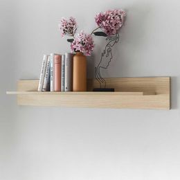 Pharao24.de Wohnzimmer Regal in Eichefarben 107 cm breit - 19 cm tief