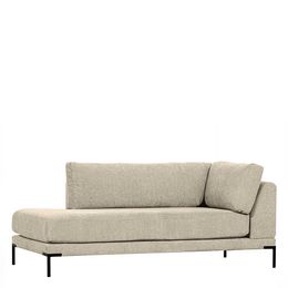 Pharao24.de Lounge Element Modul rechts in Beige Stoff 200x89x100 cm