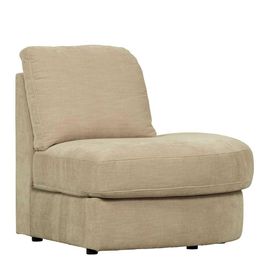 Pharao24.de Sofa Abschluss Element rechts in Beige Webstoff einem Sitzplatz