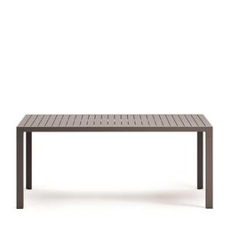 Pharao24.de Aluminium Gartentisch braun in modernem Design 180 cm breit