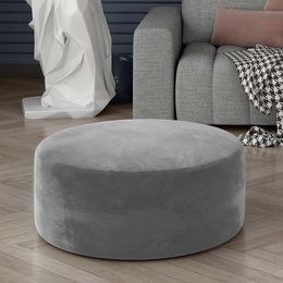 Pharao24.de Sitzpouf Pouf in runder Form aus Samt