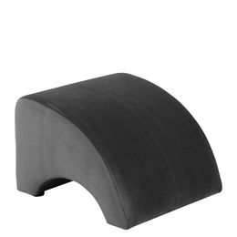 Pharao24.de Hocker Anthrazit modern aus Samtvelours 54 cm Sitztiefe