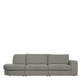 Pharao24.de Graues Sofa modern mit Webstoff Bezug 298 cm breit - 98 cm tief