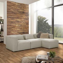 Pharao24.de Modulsofa Ecke in Cremefarben Made in Germany (dreiteilig)