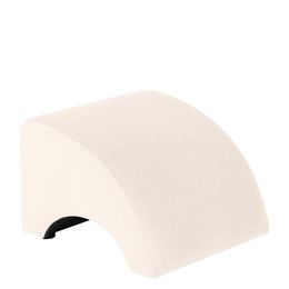 Pharao24.de Hocker Samtvelours Creme in modernem Design 52 cm breit