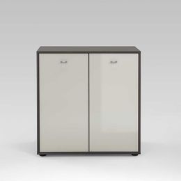 Pharao24.de Garderobe Kommode in Creme Grau Braun