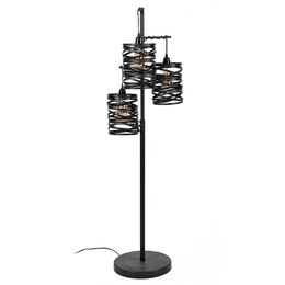 Pharao24.de Stehlampe in Anthrazit Loft Design