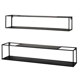 Pharao24.de Regale aus Metall im Industry und Loft Stil Wandmontage (zweiteilig)