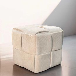 Pharao24.de Sitzw&uuml;rfel Hocker aus Cord in Beige