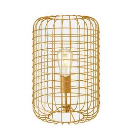 Pharao24.de Tischlampe in Goldfarben Metall