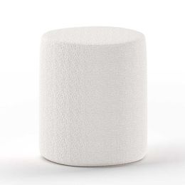 Pharao24.de Hocker weiss im Skandi Design 42 cm Sitzh&ouml;he