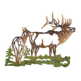 Pharao24.de Metall Wanddeko mit Hirsch Motiv 60 cm breit