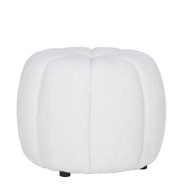 Pharao24.de Beistellhocker Fusshocker in Wei&szlig; und modernem Design
