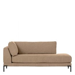 Pharao24.de Recamiere Sofa in Beige mit gepolsterter R&uuml;ckenlehne