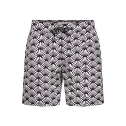 Badeshorts Blend "Shorts BHRadcliff Retro", Herren, Gr. M, N-Gr, schwarz (schwarz beauty), Obermaterial: 100% Polyester PES., Badehosen Badeshorts