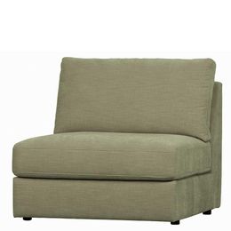 Pharao24.de Einsitzer Sofa Element Graugr&uuml;n aus Webstoff R&uuml;cken echt bezogen