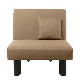 Pharao24.de Schlafsessel Beige aus Flachgewebe in modernem Design 85 cm breit