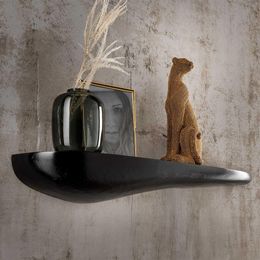 Pharao24.de Wandboard Steinform in Schwarz Aluminium