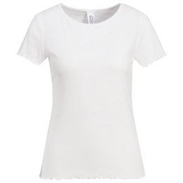 Gina Damen T-Shirt mit Ringelsaum