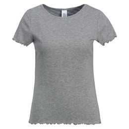 Gina Damen T-Shirt mit Ringelsaum