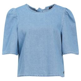 Gina Damen Bluse in Denim-Optik