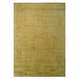 Pharao24.de Gelber Teppich aus Kurzflor modern