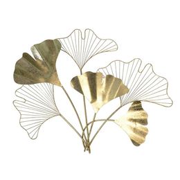 Pharao24.de Blumen Wanddeko in Goldfarben Metall