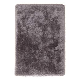 Pharao24.de Hochflor Teppich in Grau und Silberfarben modern