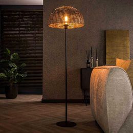 Pharao24.de Stehlampe Metall in Schwarzbraun Industry und Loft Stil
